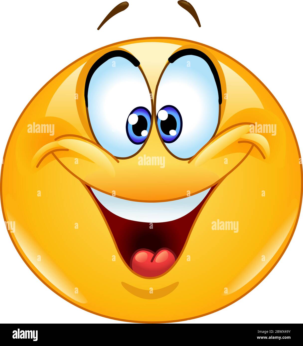 Smiley face crossed eyes Cut Out Stock Images & Pictures - Alamy