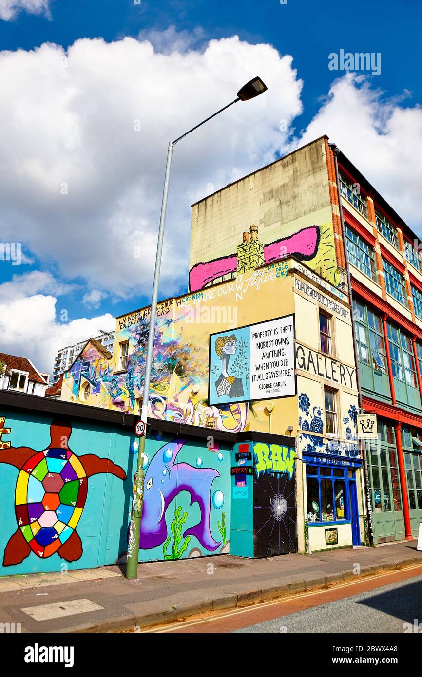 Wall Murals in Bristol, UK, England Stock Photo - Alamy