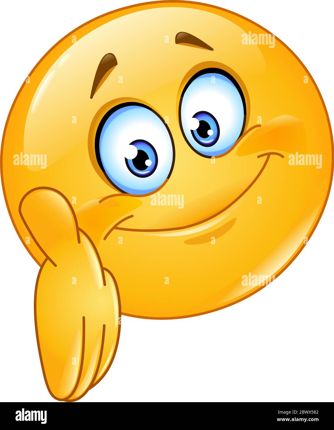 Emoticon Giving A Hand Stock Vector Image Art Alamy