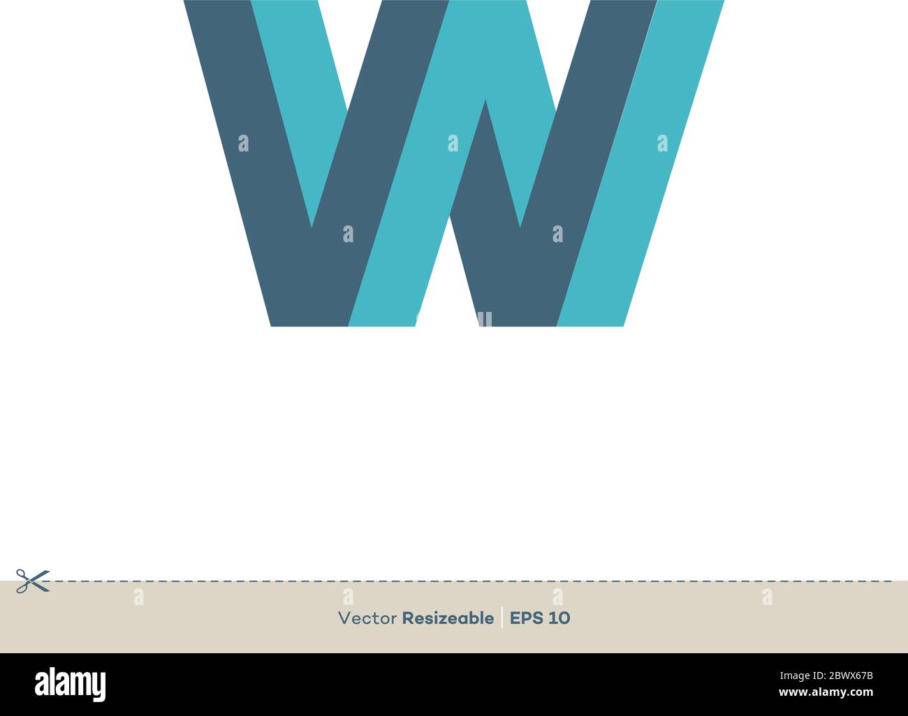 W letter design hi-res stock photography and images - Alamy