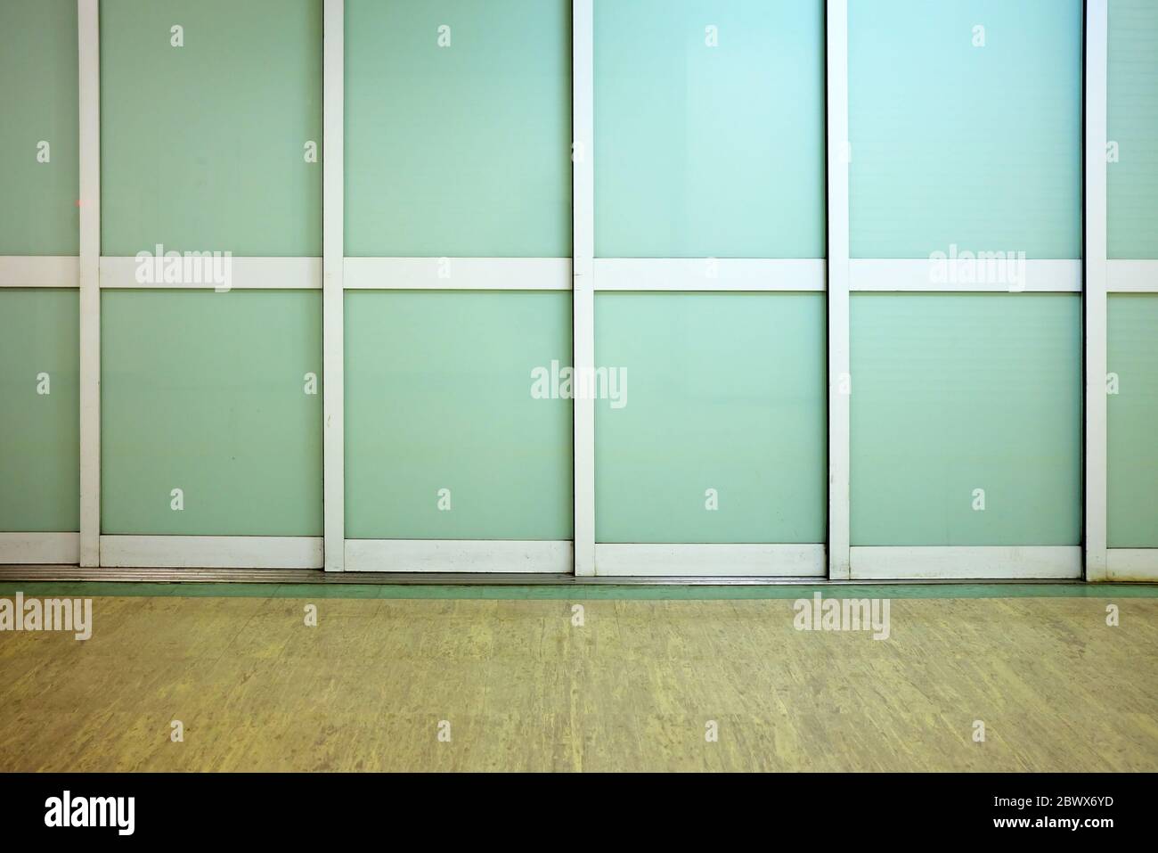 Glass Sliding Wall with Marble Pavement Interior Background Stock Photo ...