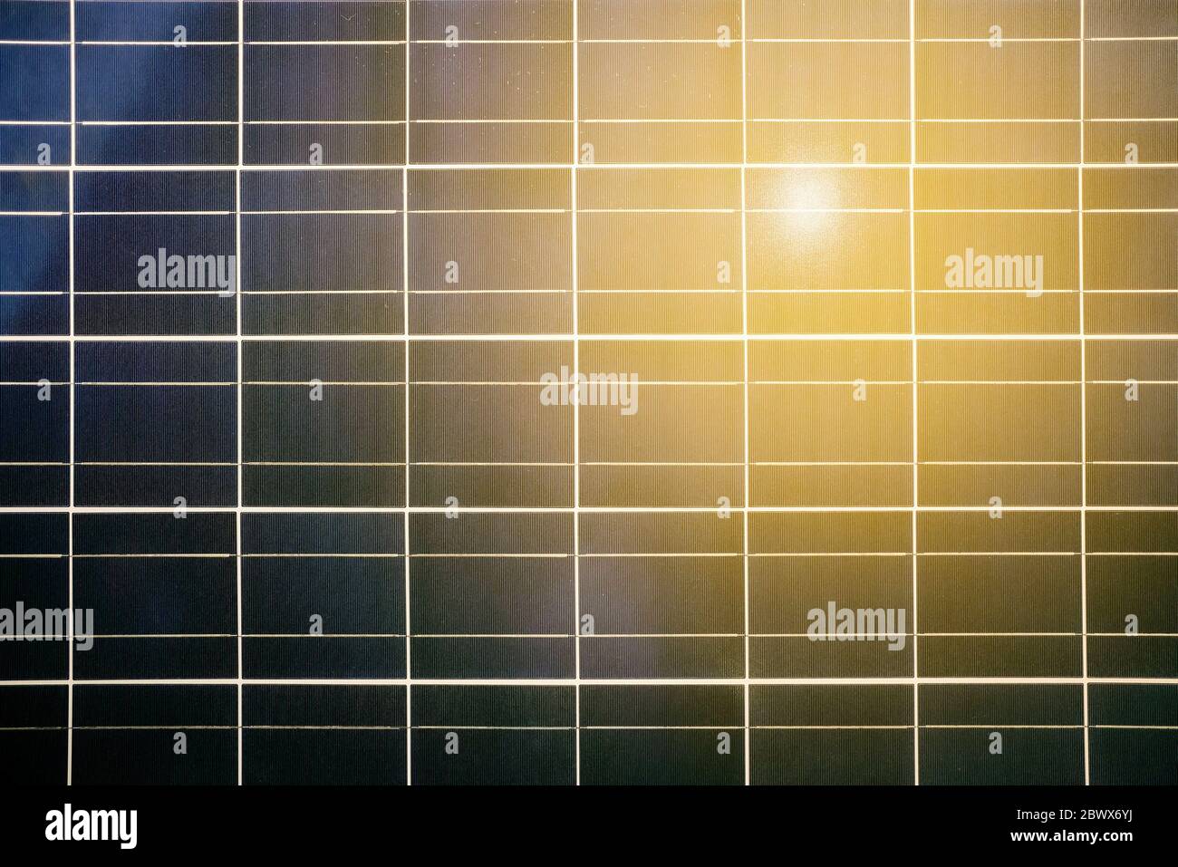 Solar Cell Panel Background with Reflection of Sun Stock Photo - Alamy