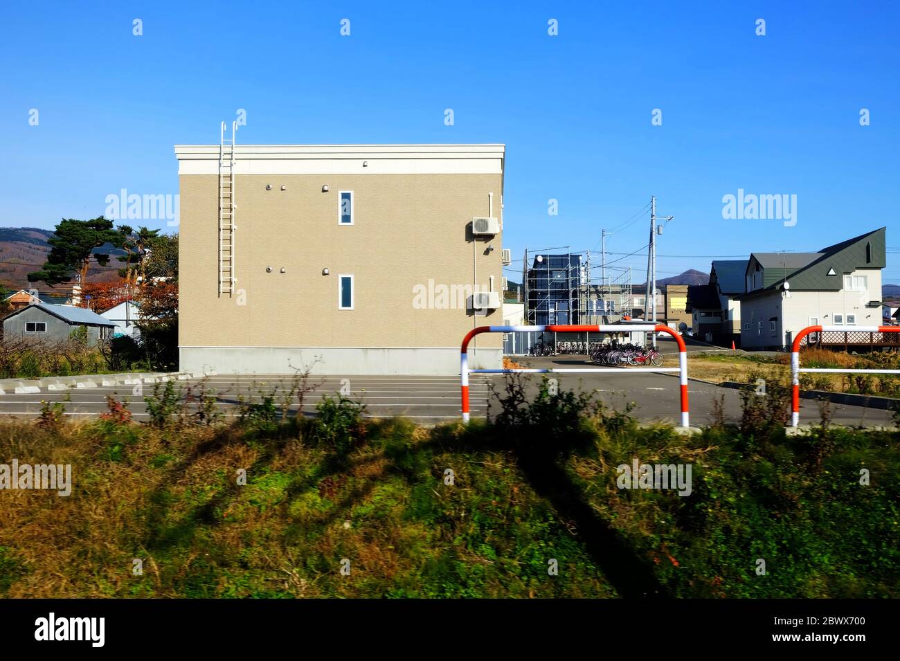 Scenery of Suburb in Japan from Speed Train Window Stock Photo - Alamy