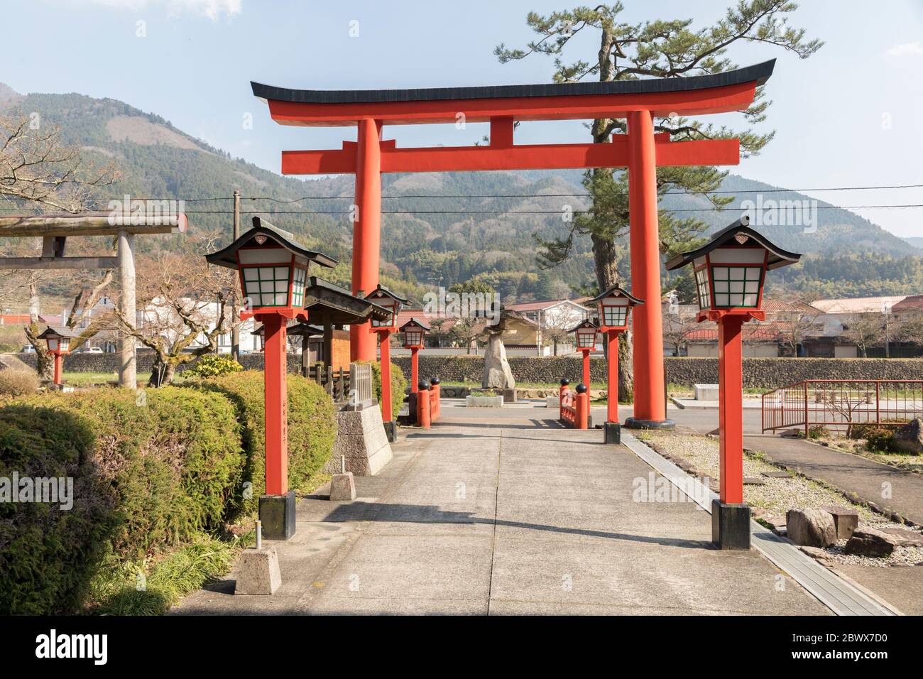 Tori gate, Taikodani-Inari-jinja, shrine, Tsuwano, Japan Stock Photo ...