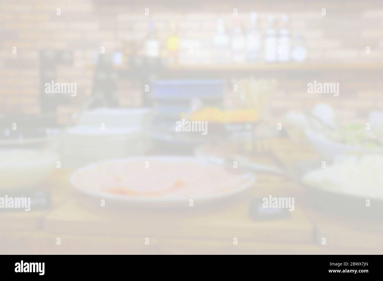 Abstract White Blurred Breakfast in Coffee Shop Interior Background ...