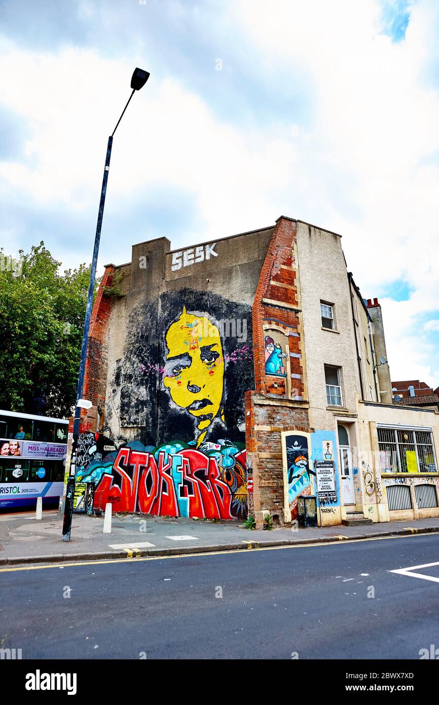 Stokes Croft Wall Mural in Bristol, UK, England Stock Photo - Alamy