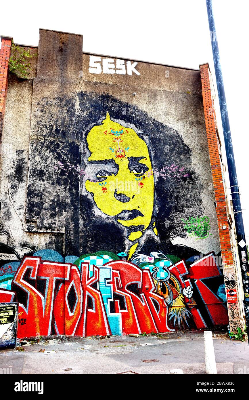 Stokes Croft Wall Mural in Bristol, UK, England Stock Photo - Alamy