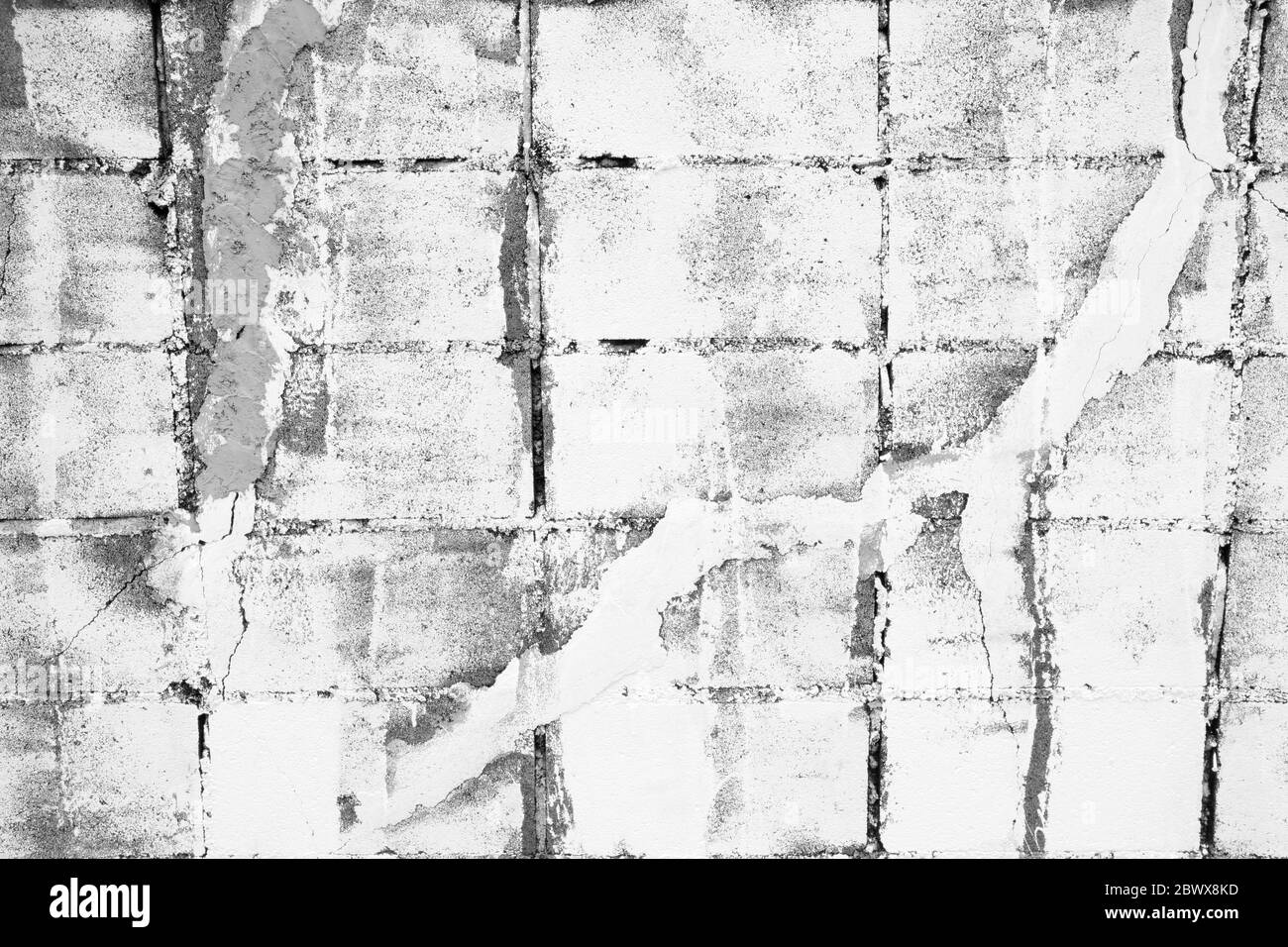 Broken Brick Wall Black and White Stock Photos & Images - Alamy