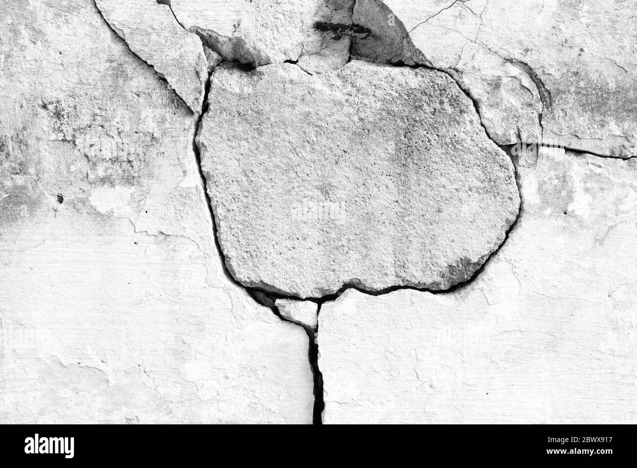 White Broken Concrete Wall Texture Background Stock Photo - Alamy