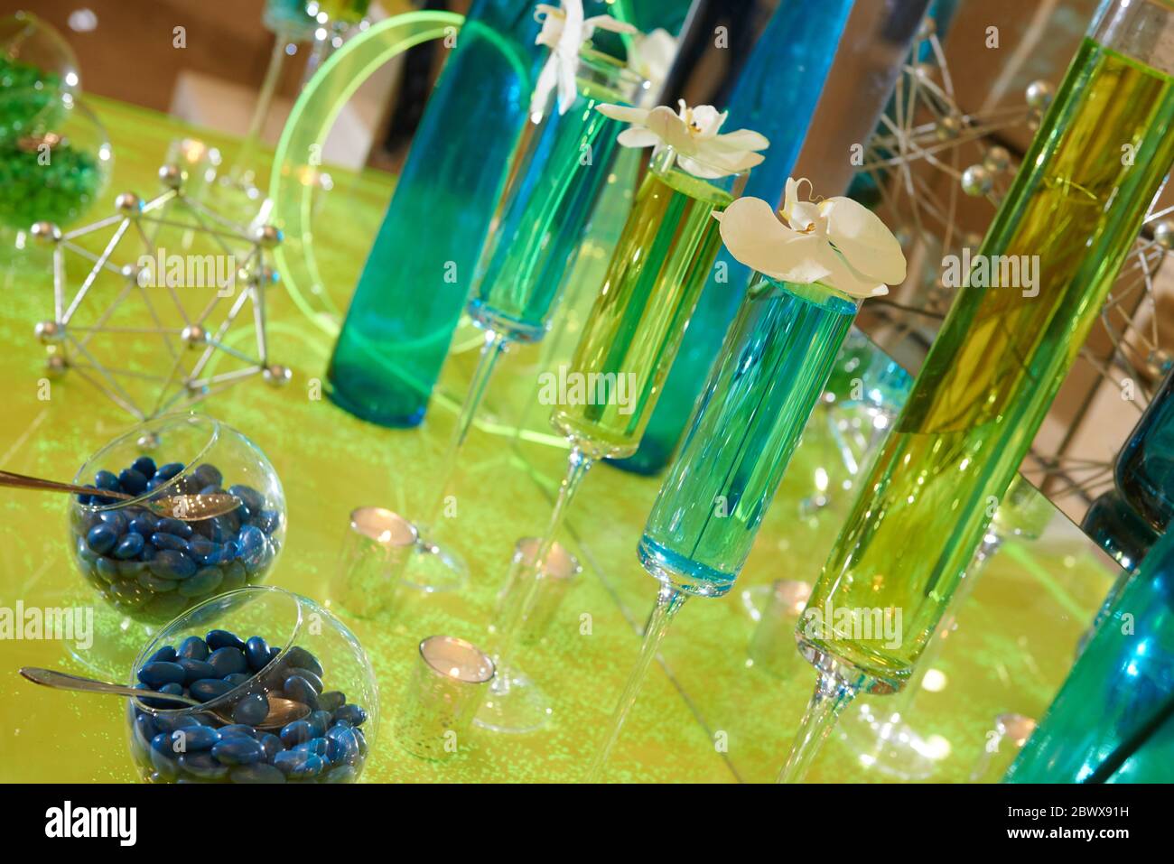 Colorful event decoration for wedding and social events Stock Photo - Alamy