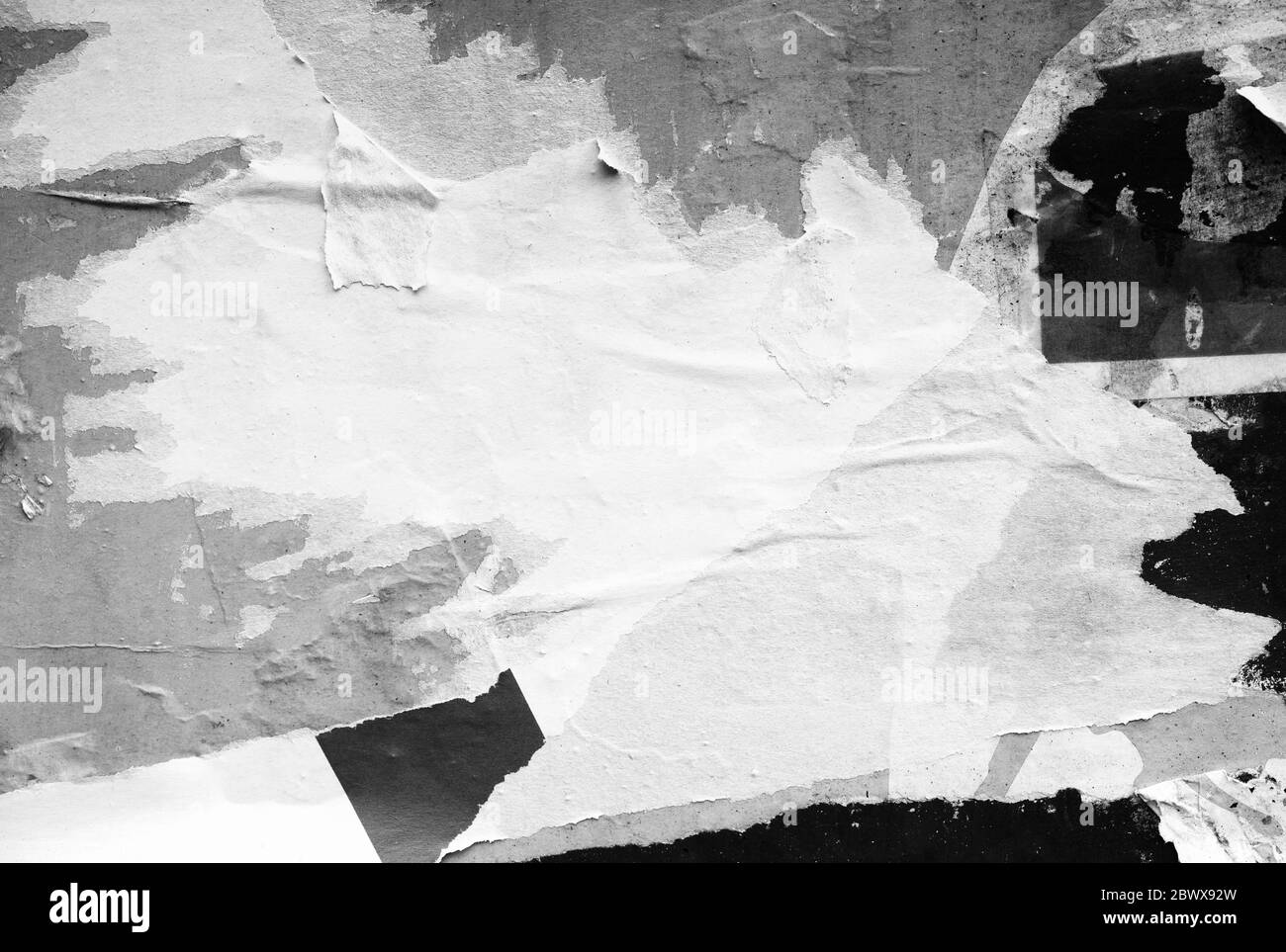 Old blank ripped torn posters textures backgrounds grunge creased ...