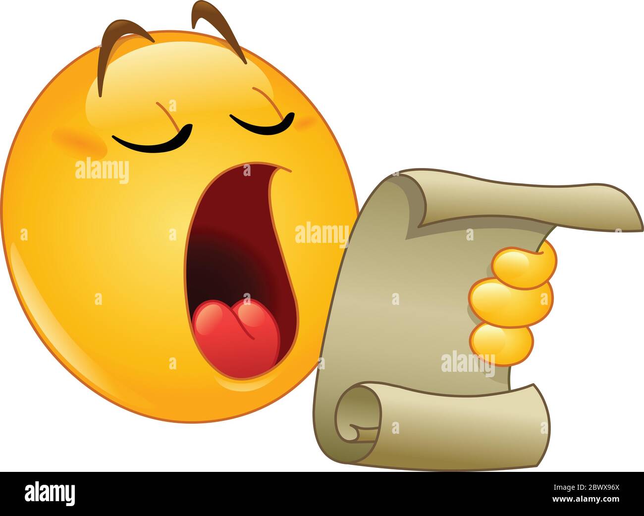 Smiley Reading Clip Art