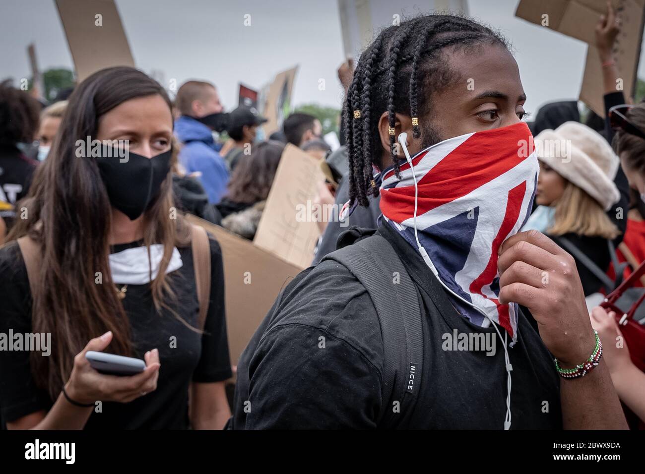 Thousands of Black Lives Matter (BLM) activists and supporters gather ...