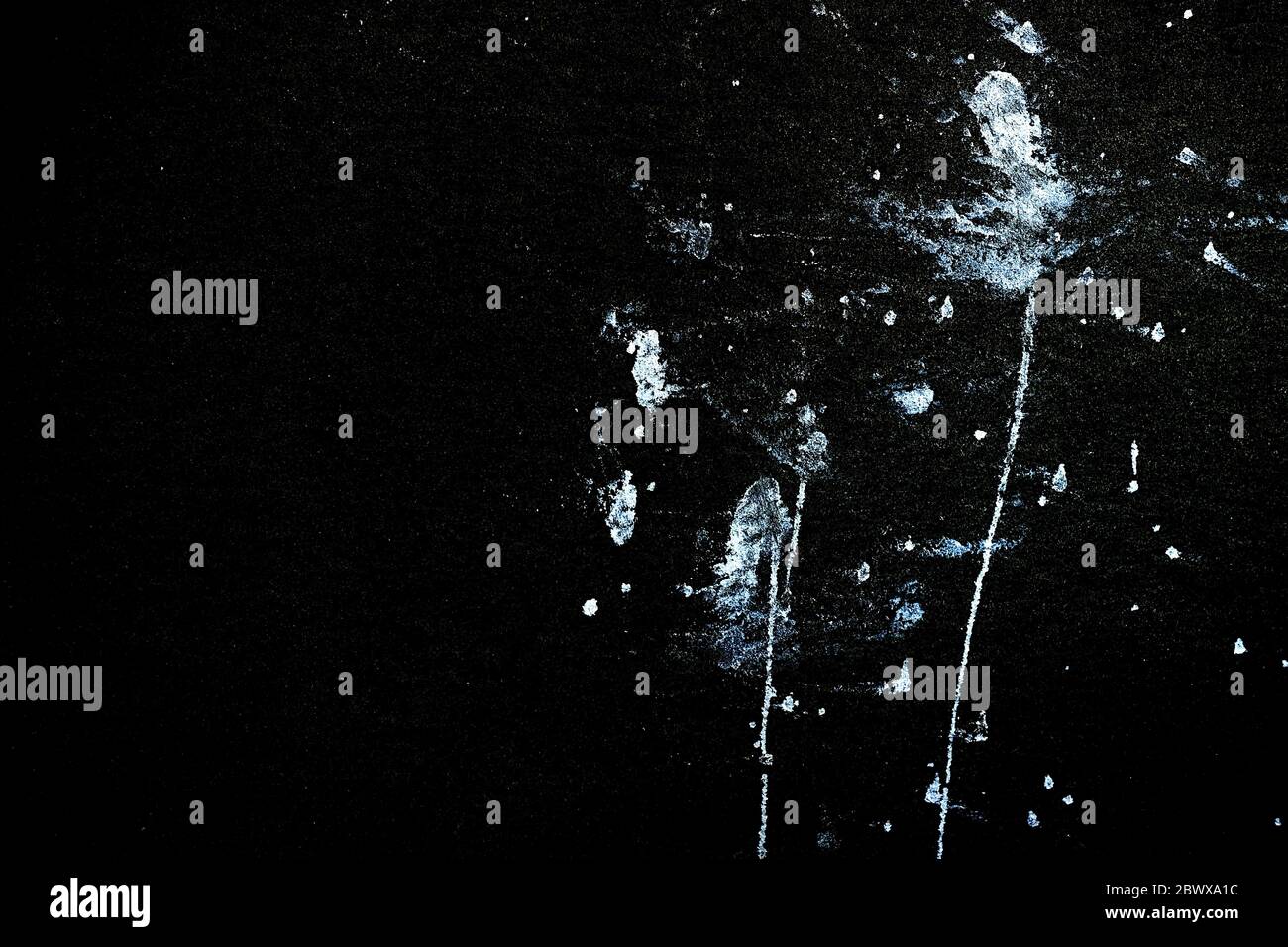 White Color Splash Dirt and Scratches on Black Background, Suitable for ...