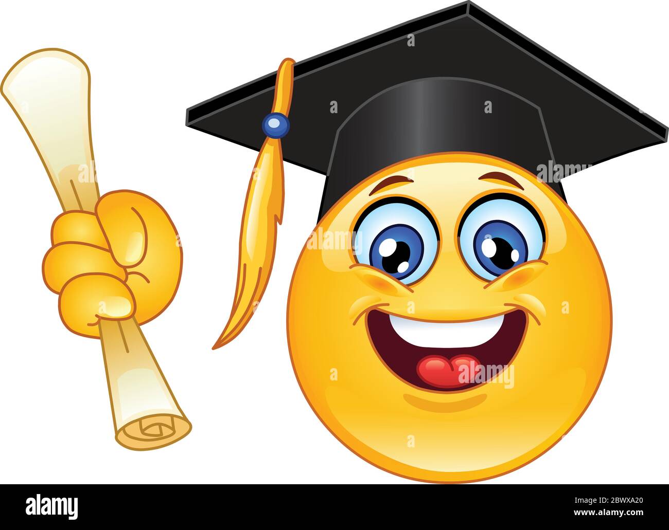 Cartoon graduation celebration Cut Out Stock Images & Pictures - Alamy