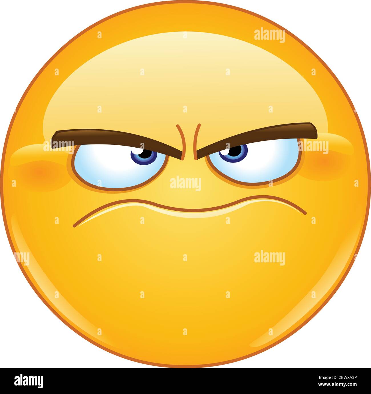 Grumpy emoji emoticon Stock Vector Image & Art - Alamy