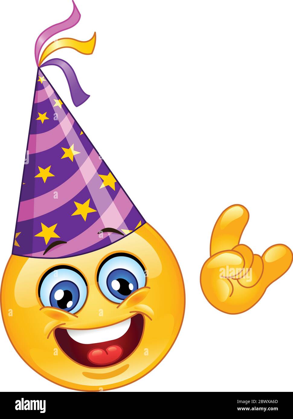 Birthday party face emoji emoticon icon hi-res stock photography and ...