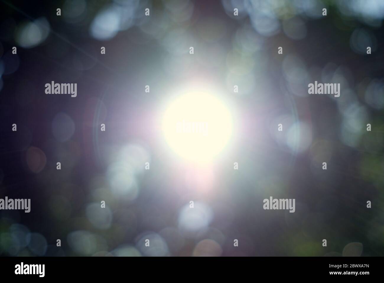 Blurred Sunlight and Beams with Bokeh Background Stock Photo - Alamy