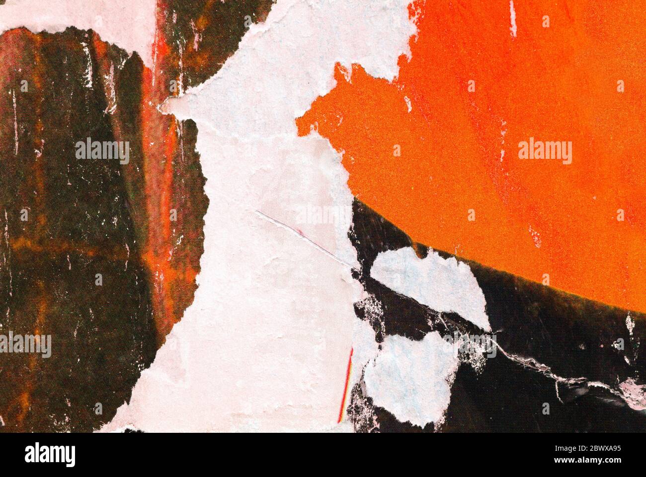 Old ripped torn posters grunge texture background creased crumpled ...