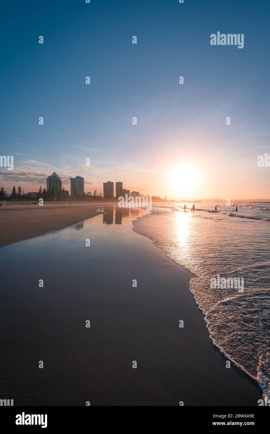 Sunset at Tweed Heads, Australia Stock Photo - Alamy