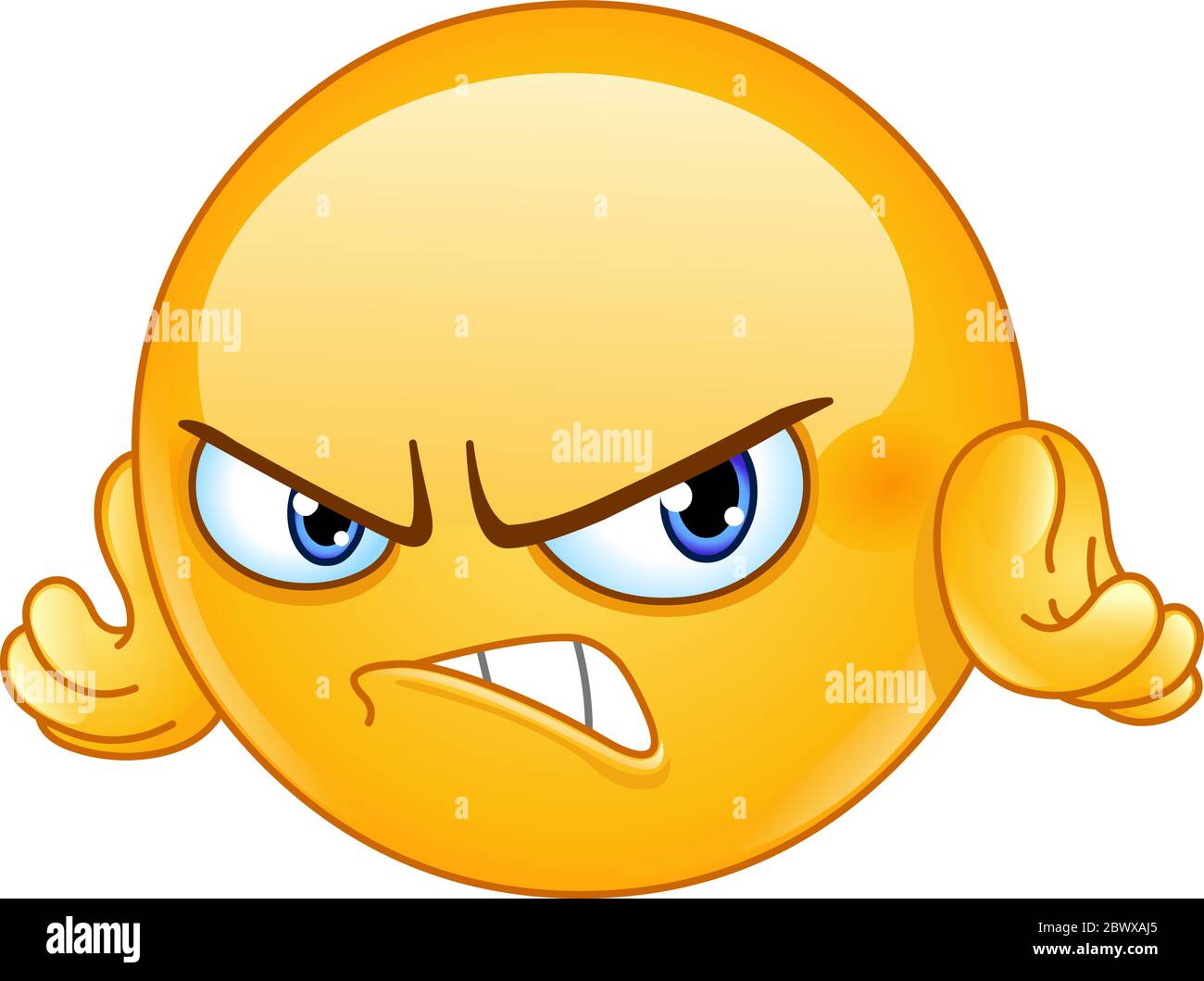 Mad and angry emoticon Stock Vector Image & Art - Alamy