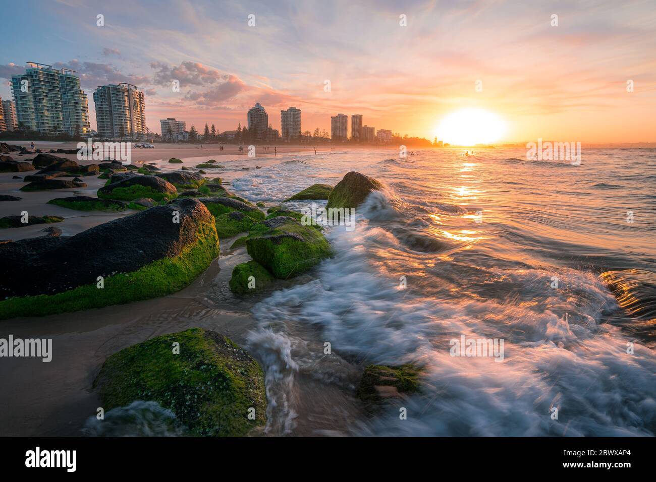 Sunset at Tweed Heads, Australia Stock Photo - Alamy