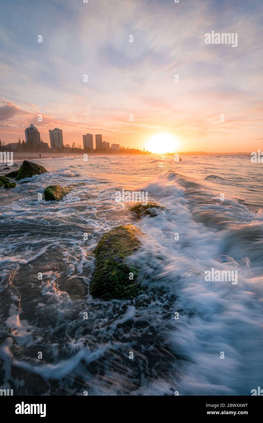 Sunset at Tweed Heads, Australia Stock Photo - Alamy