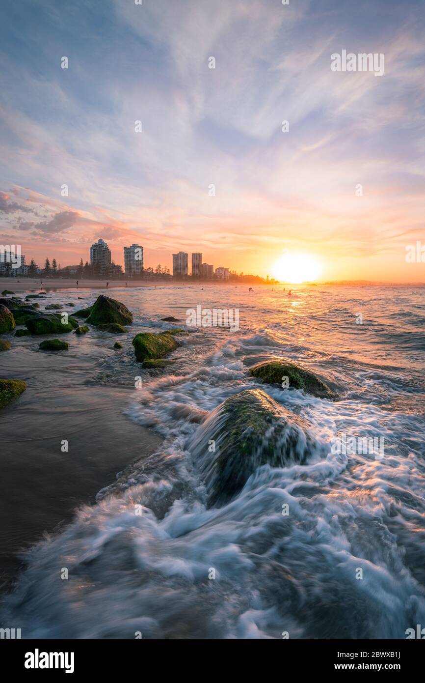 Sunset at Tweed Heads, Australia Stock Photo - Alamy