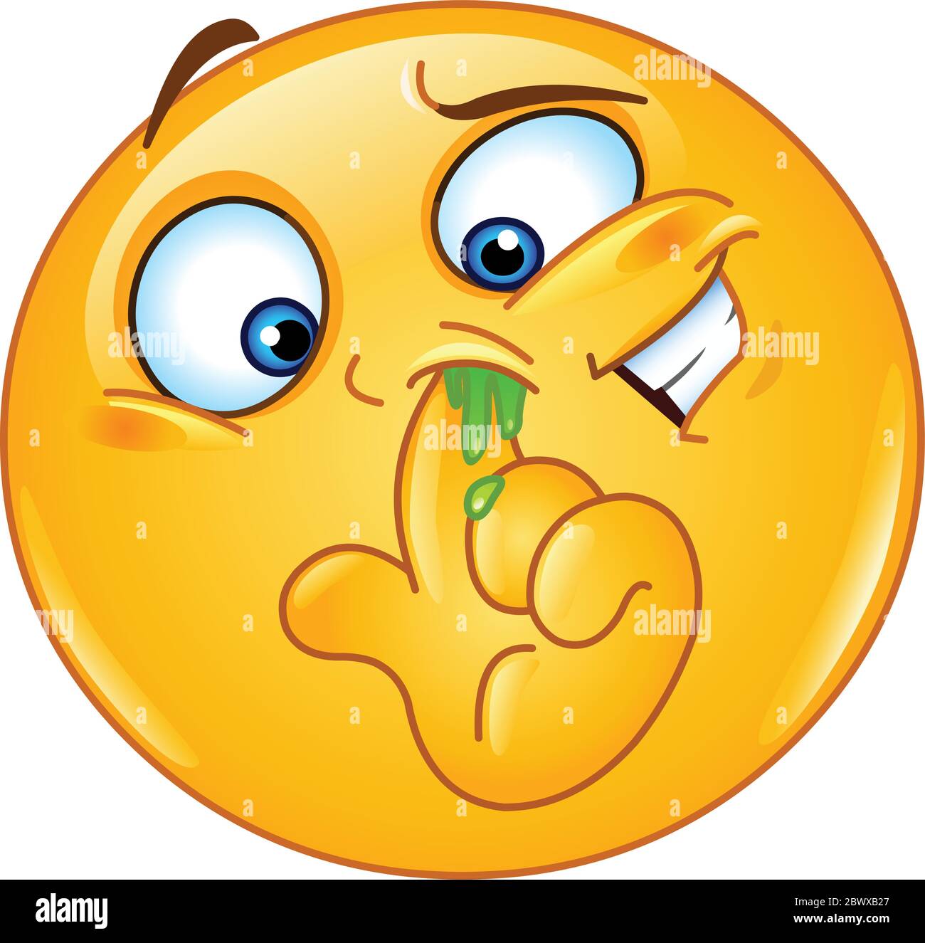 Nose picking snot Stock Vector Images - Alamy