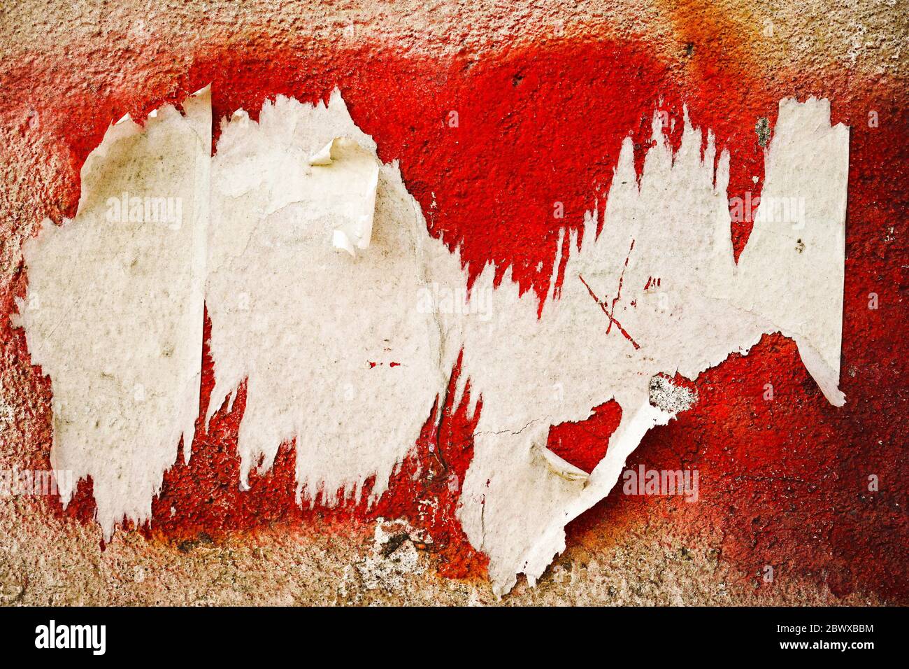 Old ripped torn posters grunge texture background creased crumpled ...