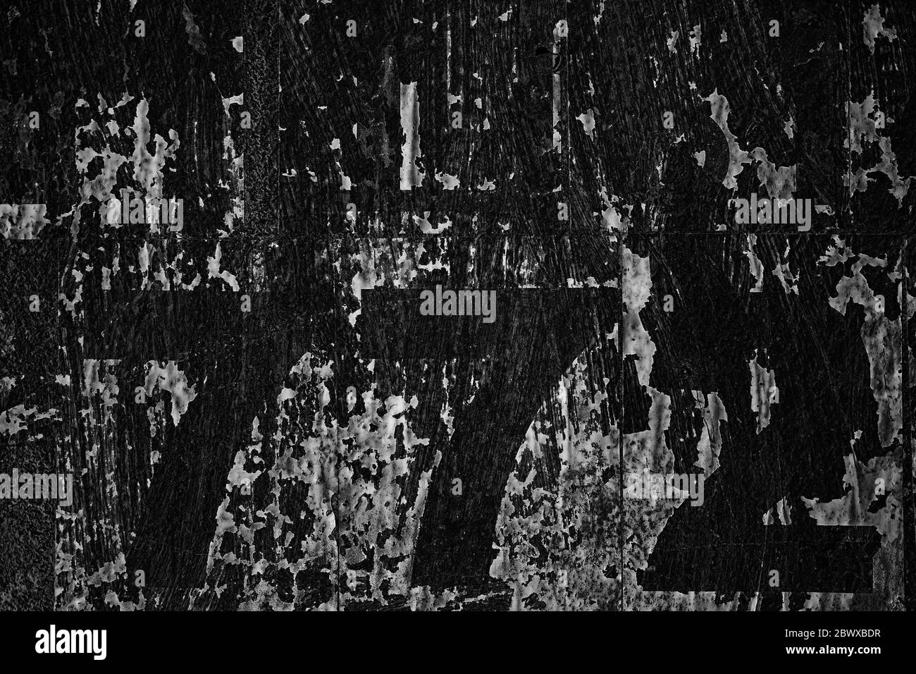 Old Peeling Vintage Posters on Grunge Concrete Wall Texture Background ...