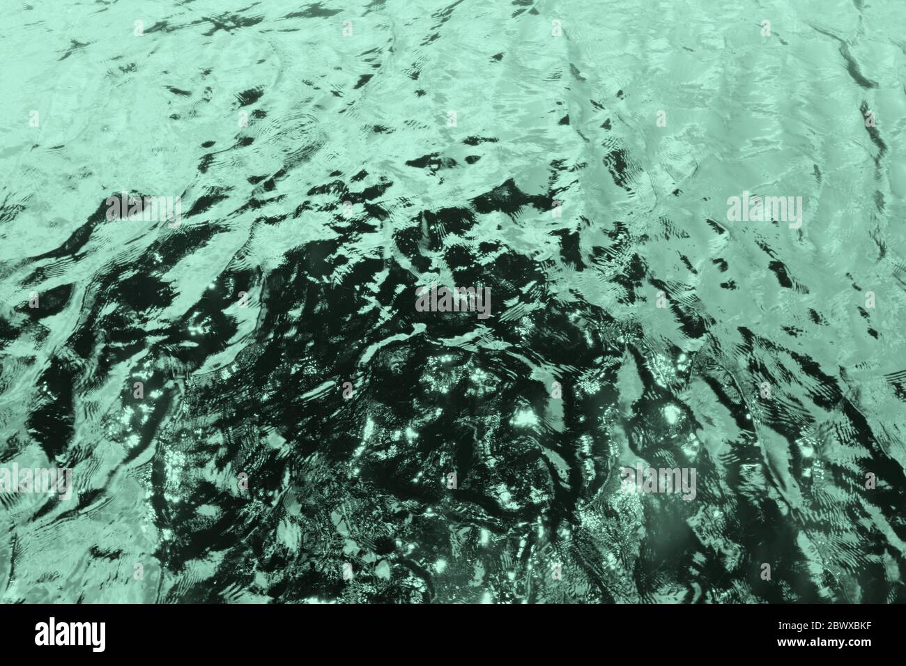 Water Wave Surface Texture Background in Neo Mint Color Tone Stock ...