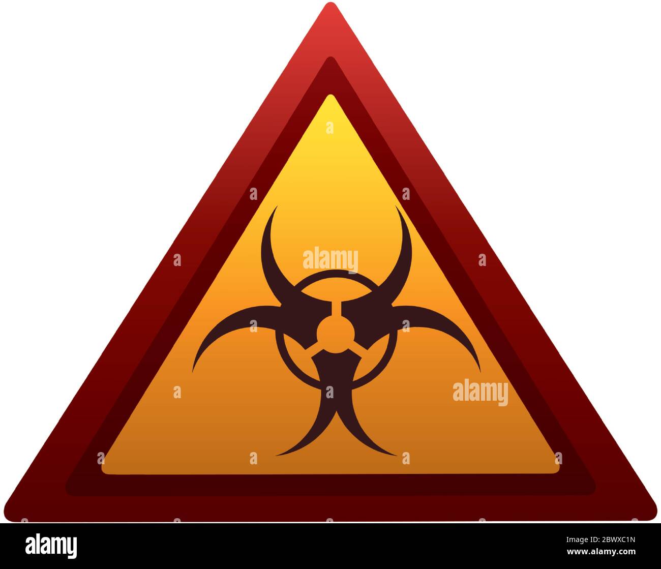 Biohazard risk triangular signal Stock Vector Images - Alamy