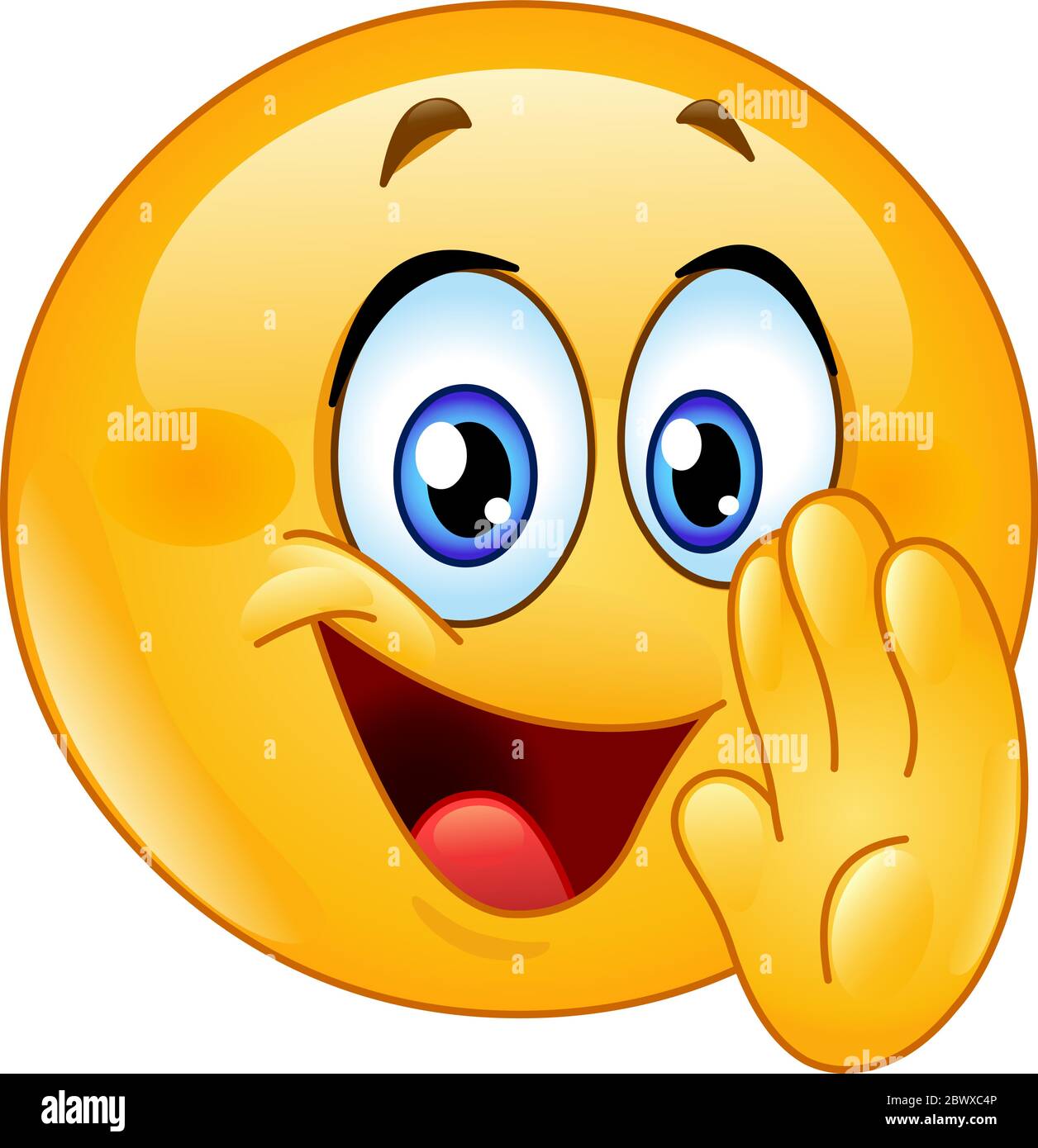 Emoticon telling a secret Stock Vector Image & Art - Alamy