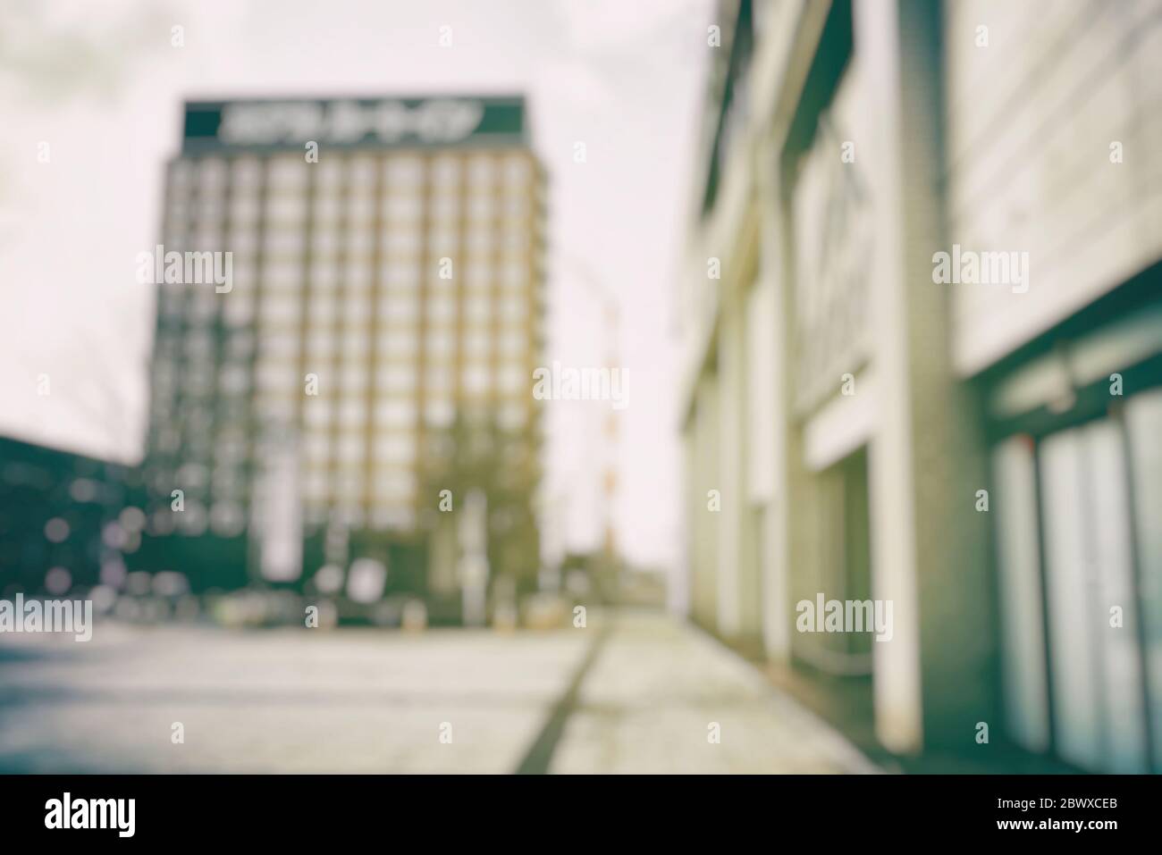 Blurred Building and Factory with Bokeh Street in Japan Stock Photo - Alamy