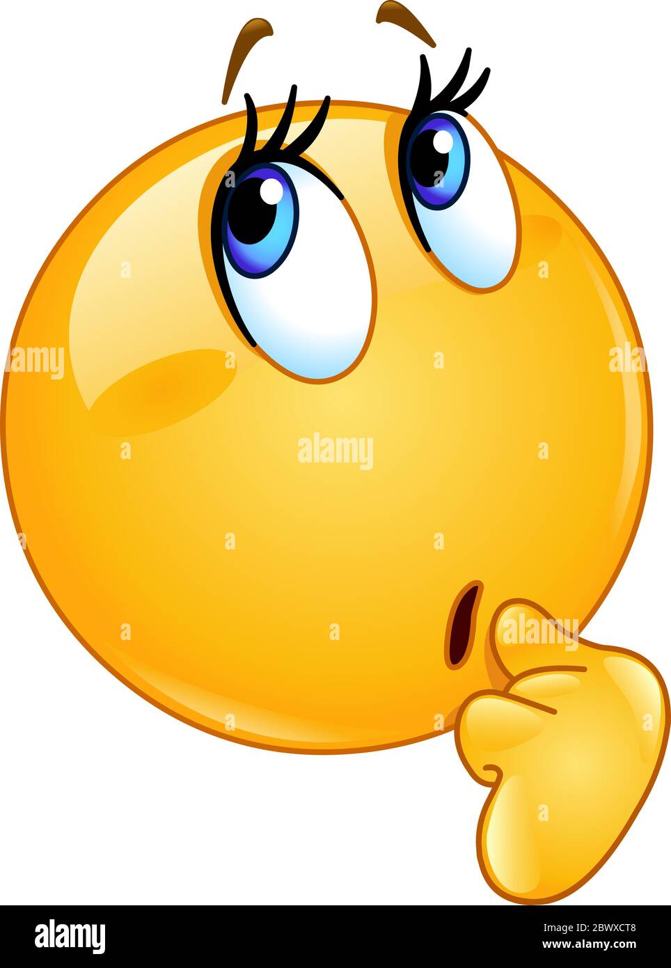 Wonder female emoticon Stock Vector Image & Art - Alamy