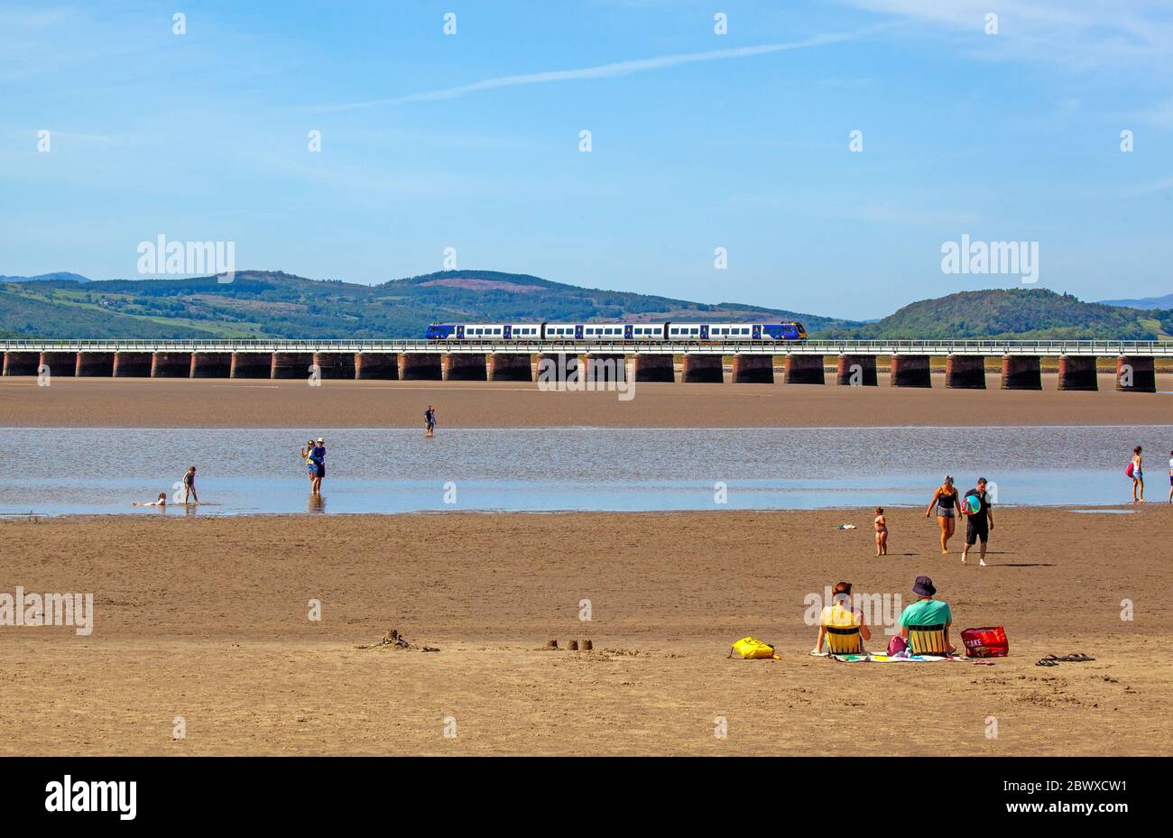 People train beach hi-res stock photography and images - Alamy