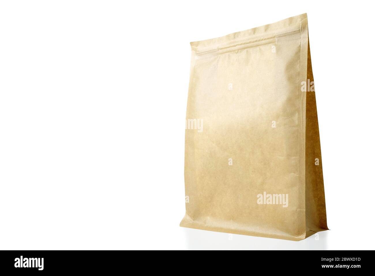 Recycle Brown Paper Bag Isolated on White Background Stock Photo - Alamy
