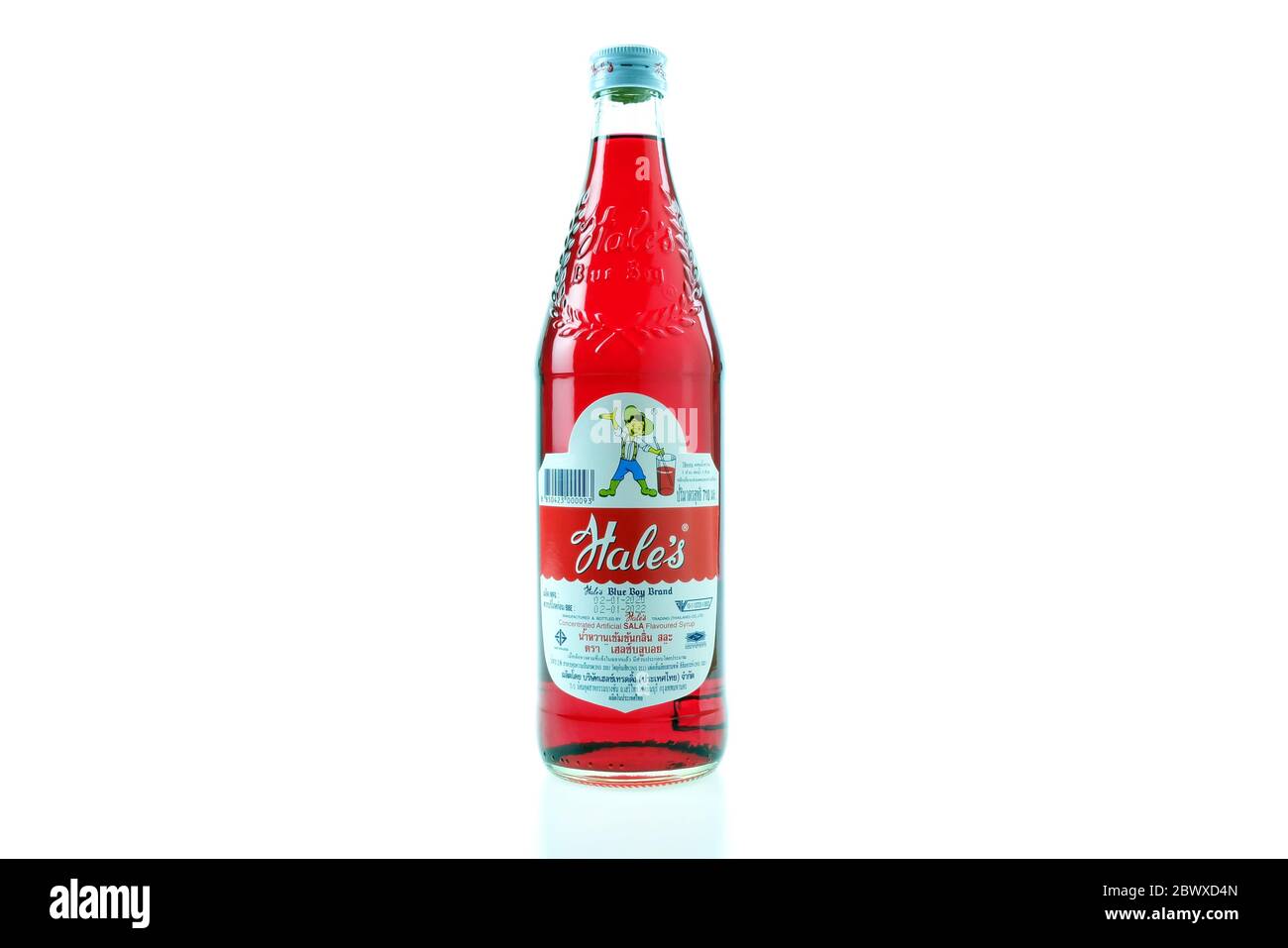 BANGKOK, THAILAND - APRIL 27, 2020: Hales blue boy brand concentrated ...