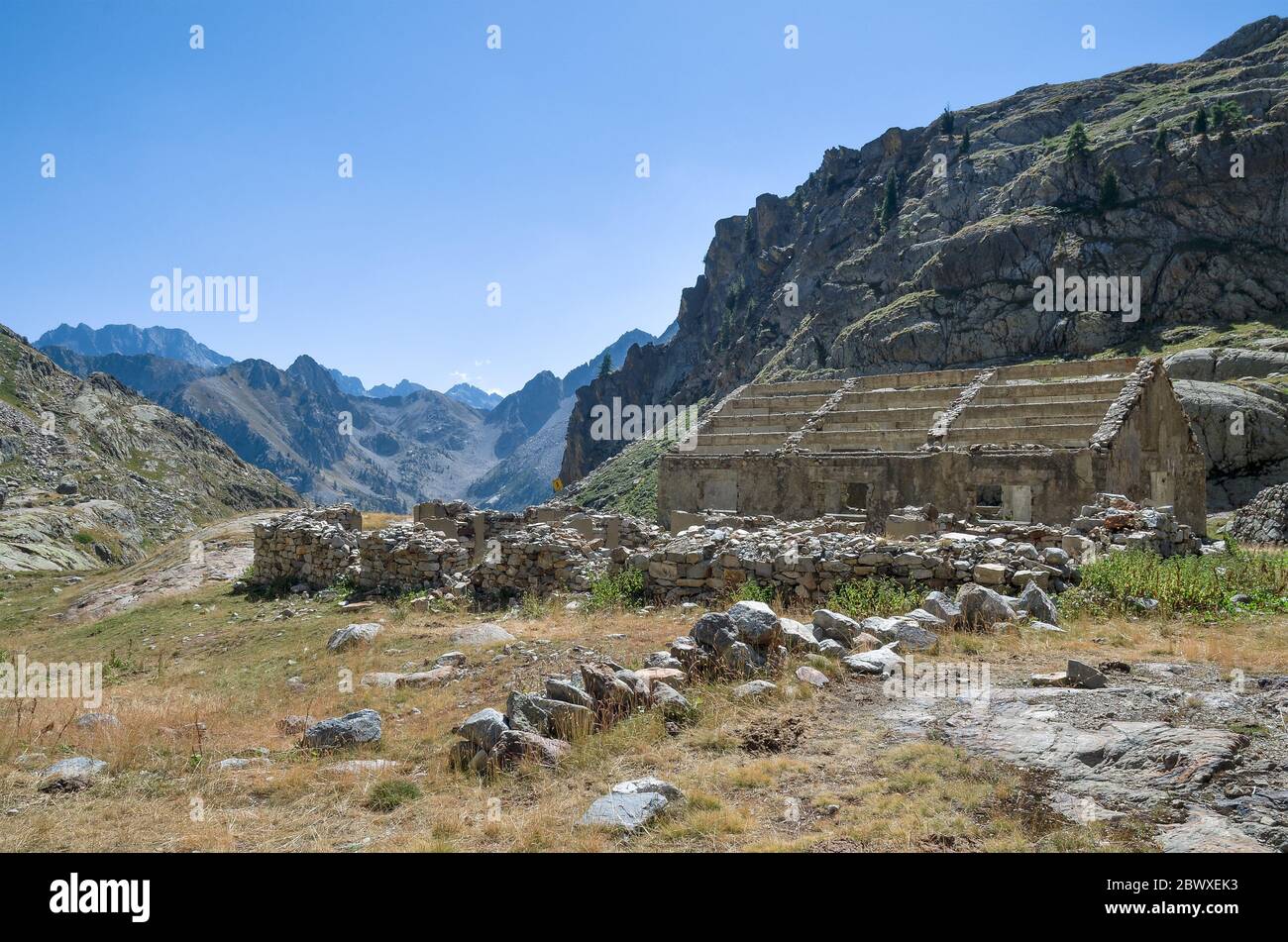 Ruined military barracks Stock Photo - Alamy
