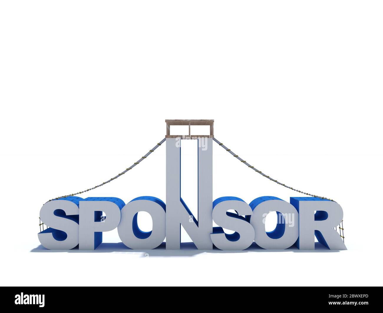 SPONSOR concept cell background 3d render illustration Stock Photo - Alamy