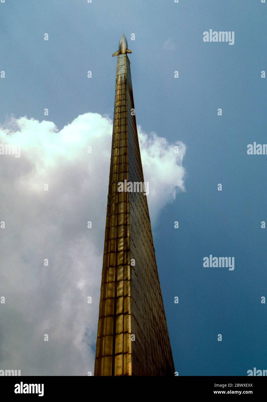 Monument to the Conquerors of Space built in 1964 in Moscow, Russia ...