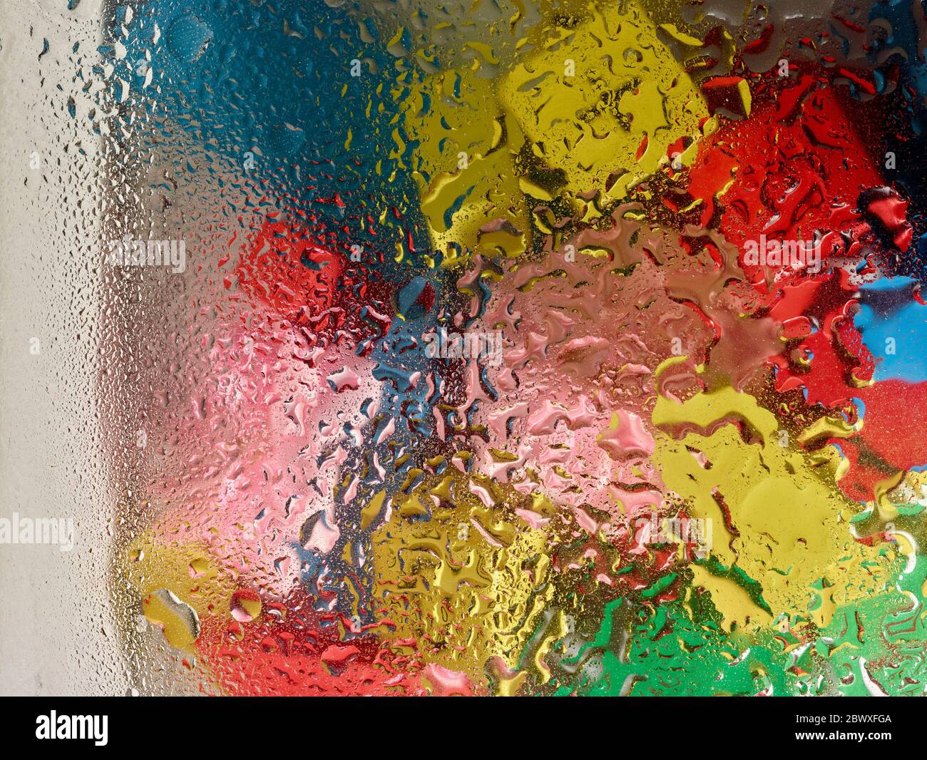 Intimate landscape close-up of bubbles on glass, abstract Stock Photo ...