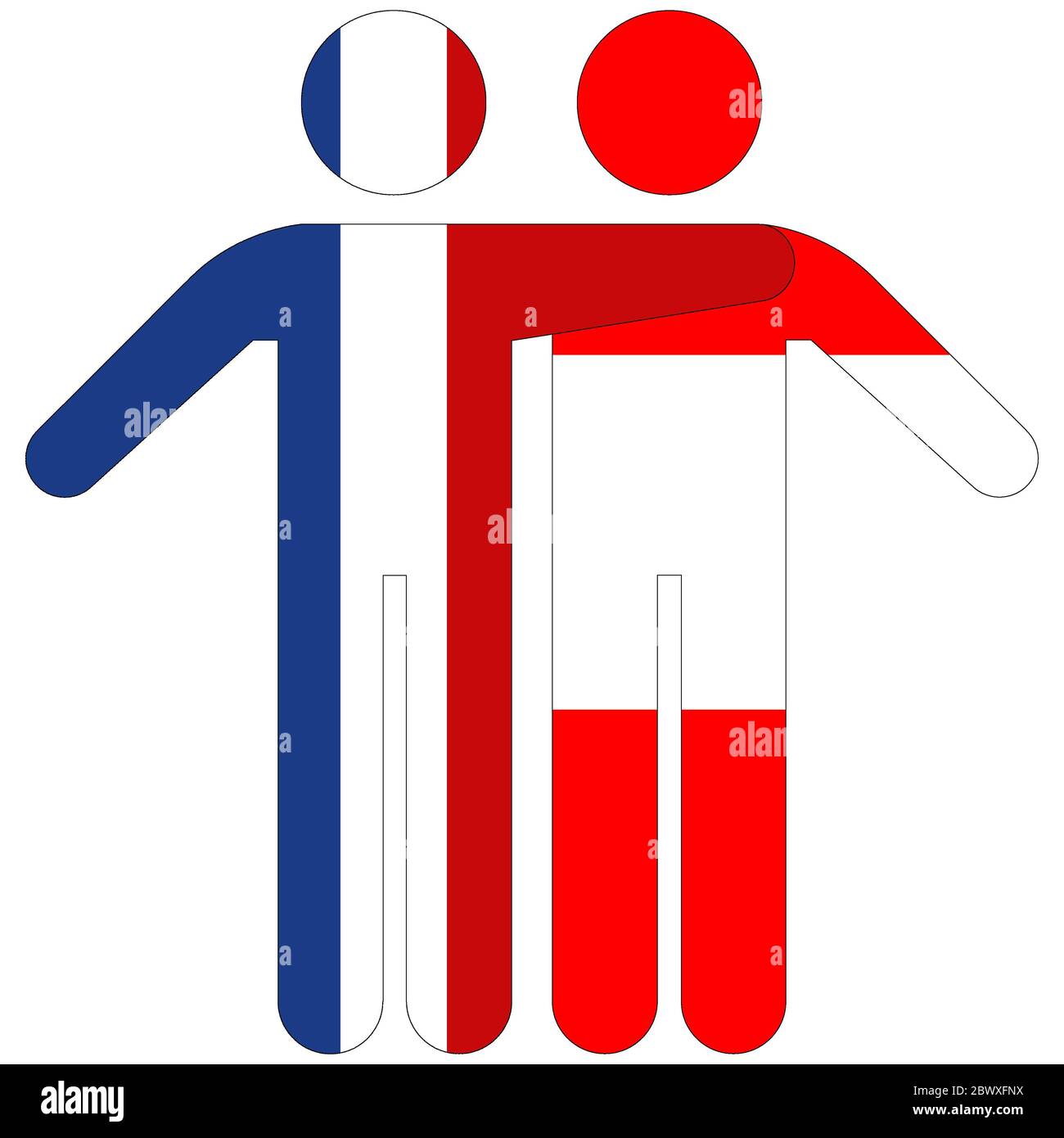 France - Austria / friendship concept on white background Stock Photo ...