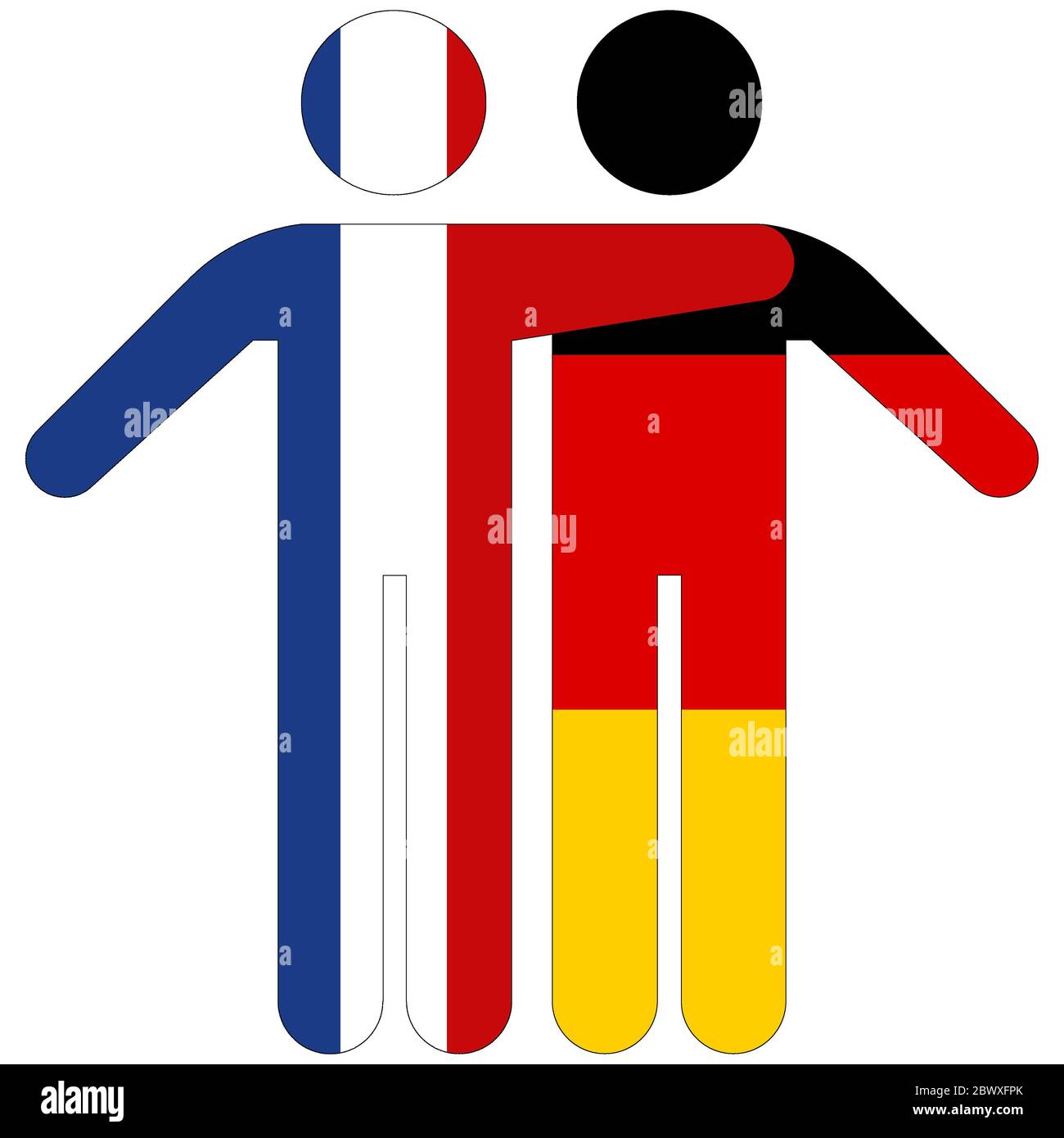 France - Germany / friendship concept on white background Stock Photo ...