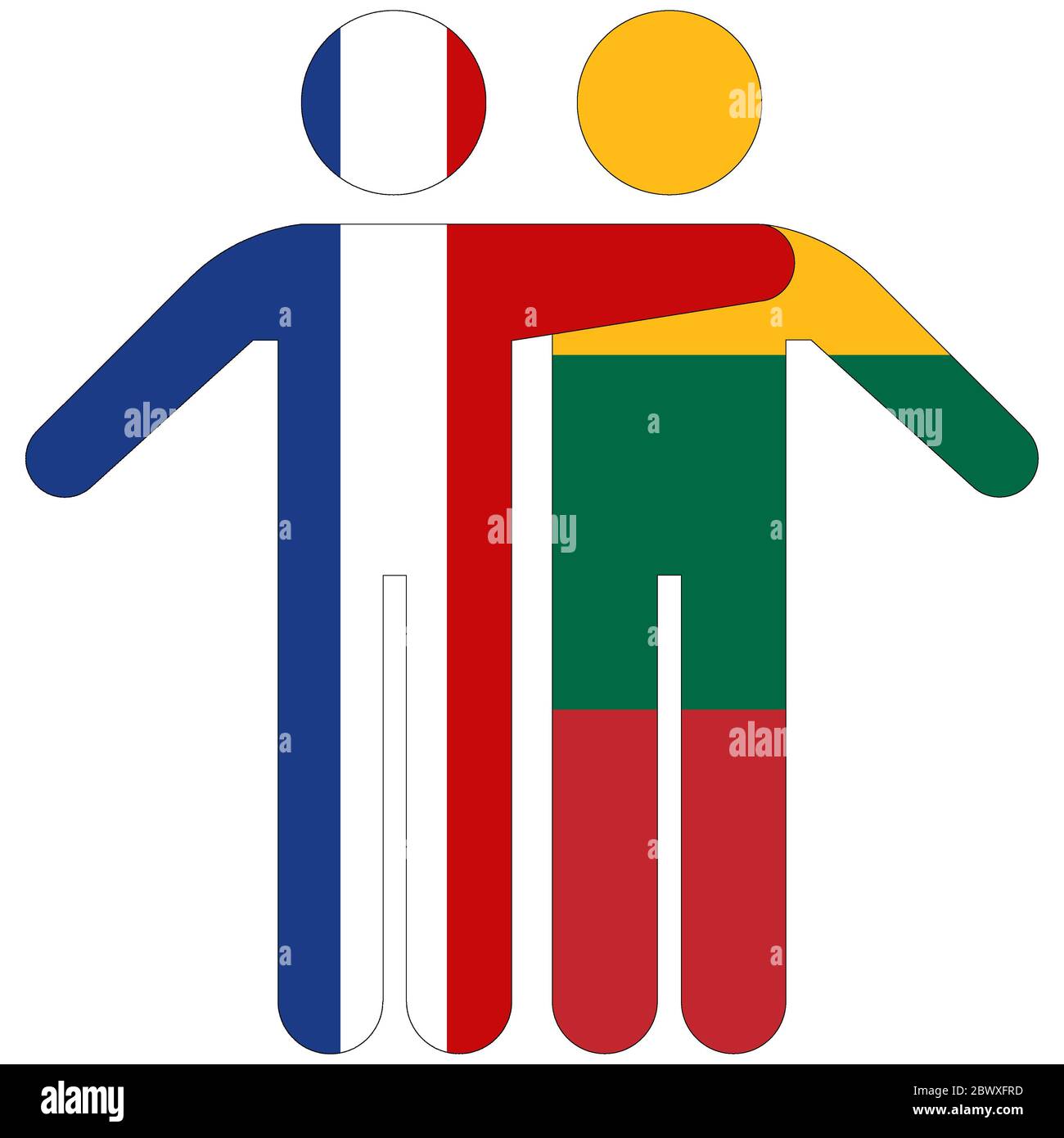 France - Lithuania / friendship concept on white background Stock Photo ...