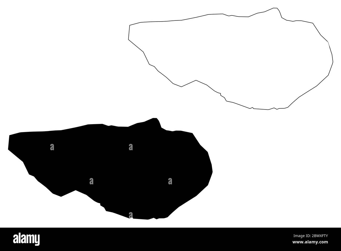 Sulaymaniyah City (Republic of Iraq, Kurdistan Region) map vector ...