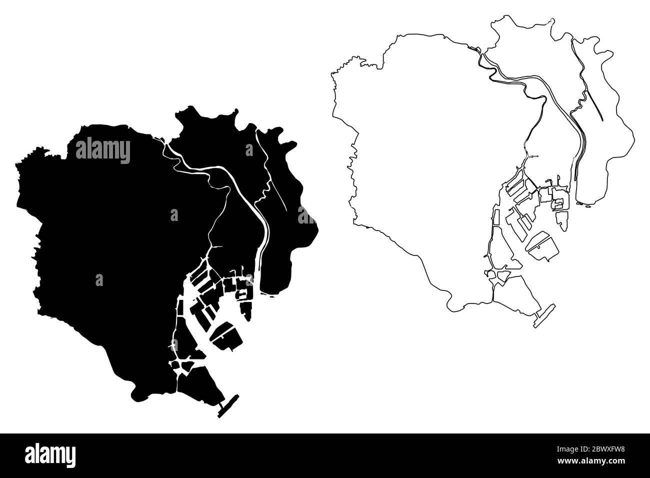 Special wards of Tokyo City (State of Japan, island country, Kanto ...