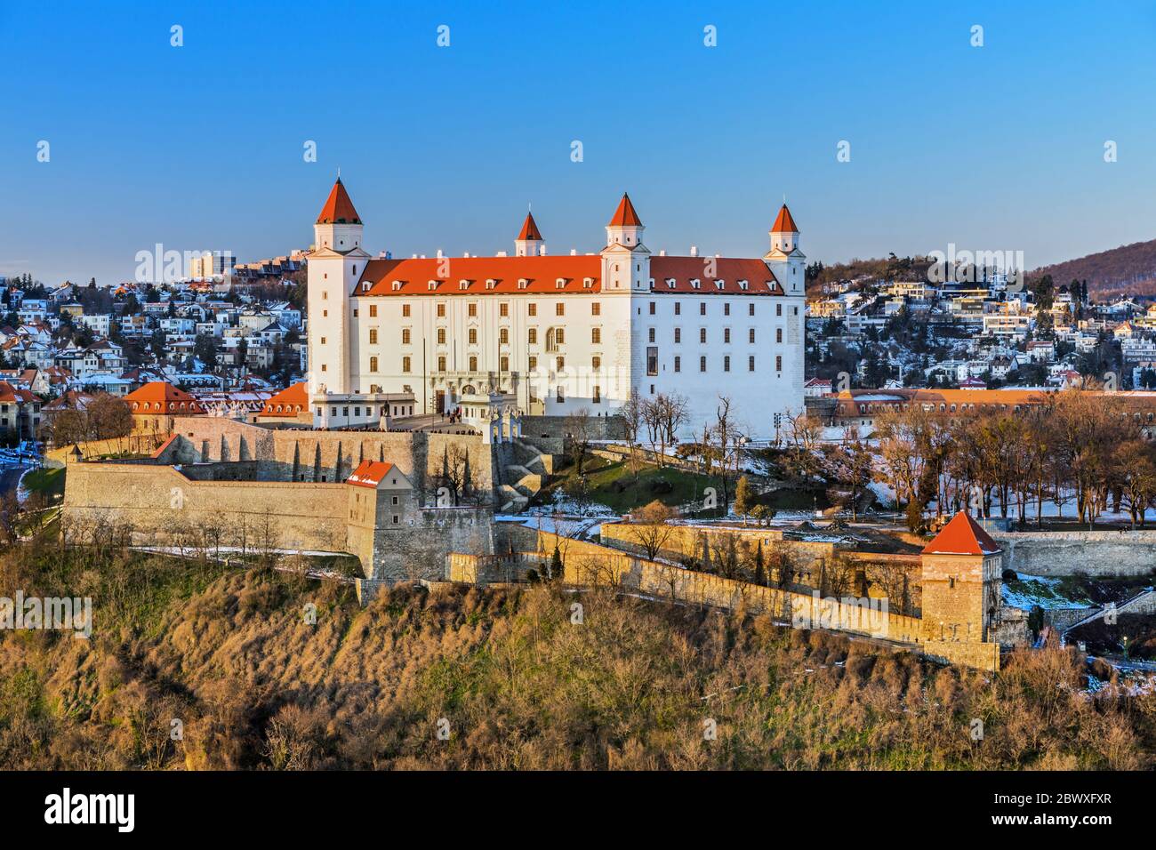 Bratislava castle aerial hi-res stock photography and images - Alamy