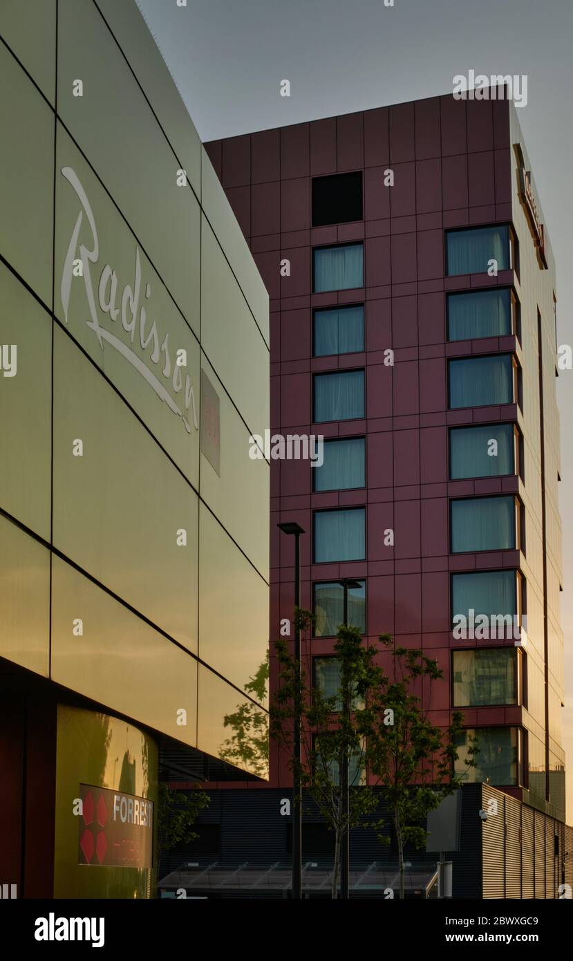 The Radisson Red hotel in Finnieston area of Glasgow features a ...